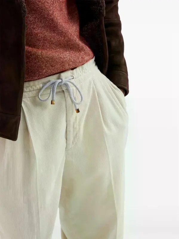 Brunello Cucinelli Pleat-detailing Cotton Trousers