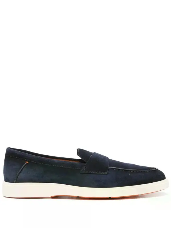 Santoni Suede Loafers - Blue