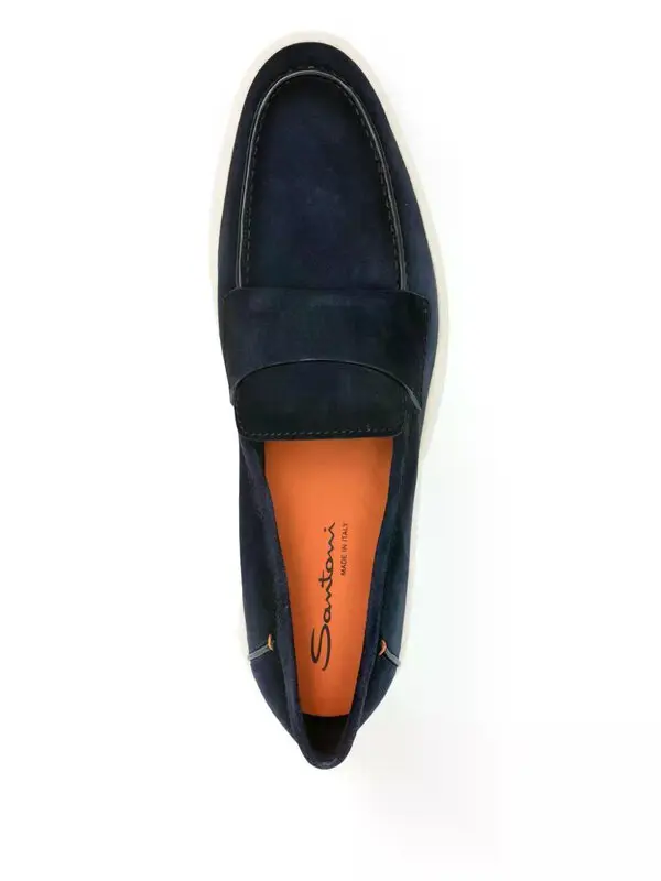 Santoni Suede Loafers - Blue