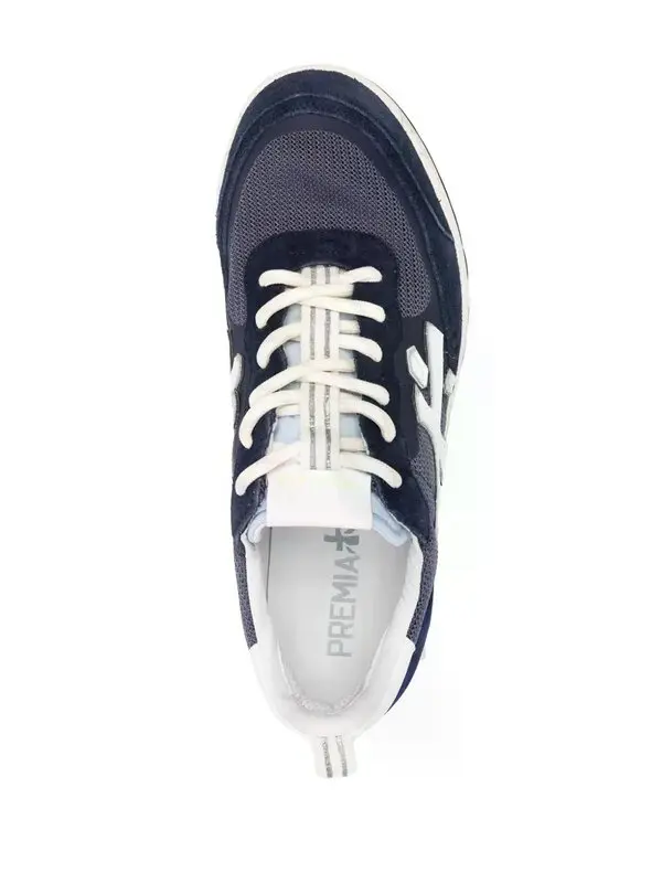 Premiata Logo-appliqué Low-top Sneakers - Blue