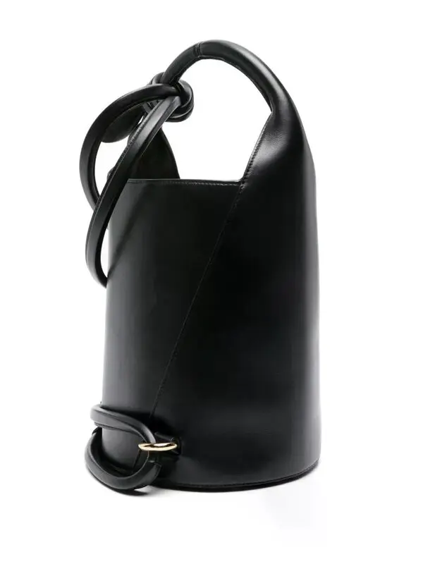 Jacquemus Le Petit Tourni Leather Bucket Bag - Black