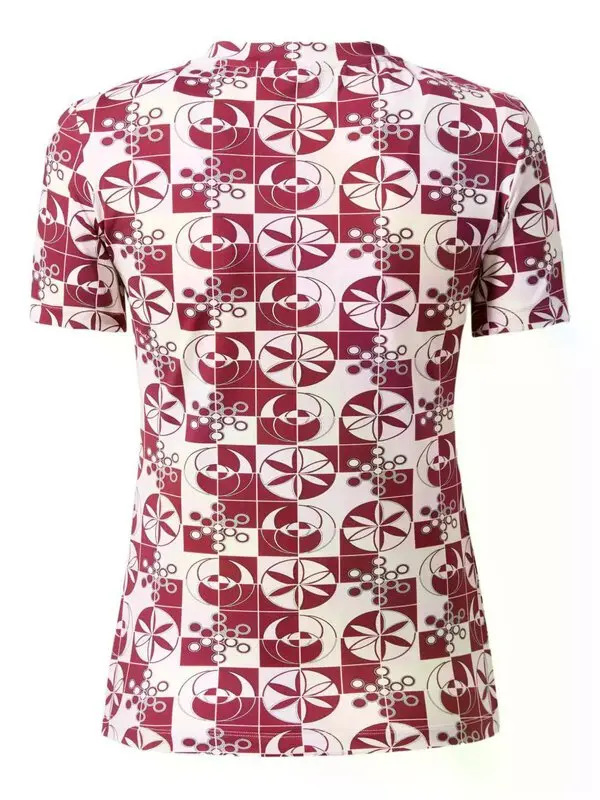 La DoubleJ Geometric-pattern Print T-shirt - Red