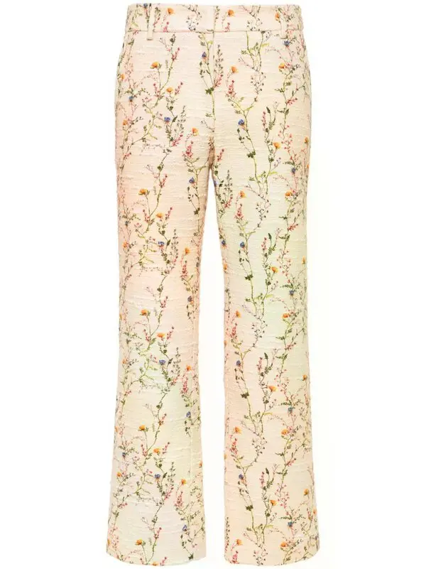 La DoubleJ 24/7 Floral Straight-leg Trousers
