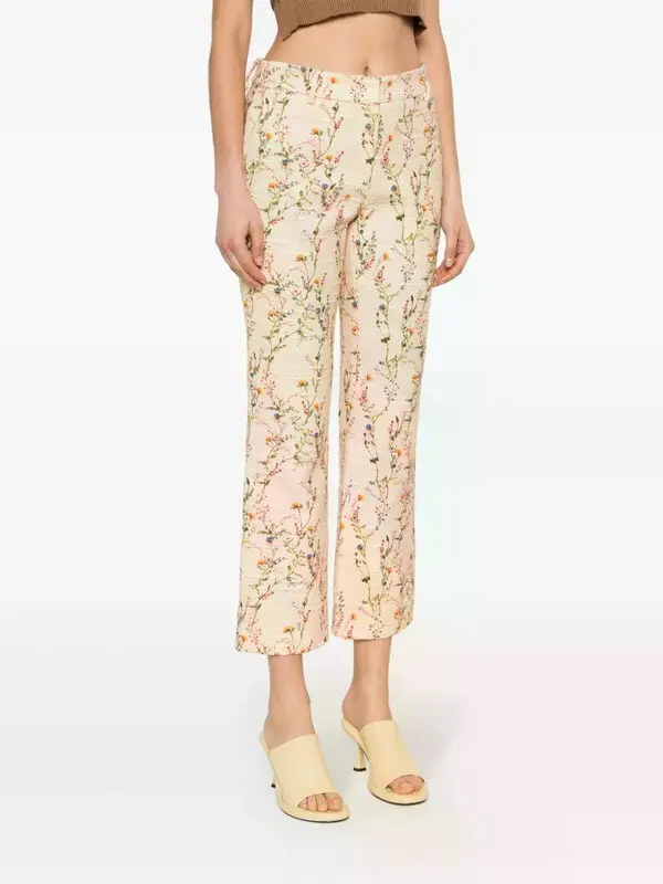 La DoubleJ 24/7 Floral Straight-leg Trousers