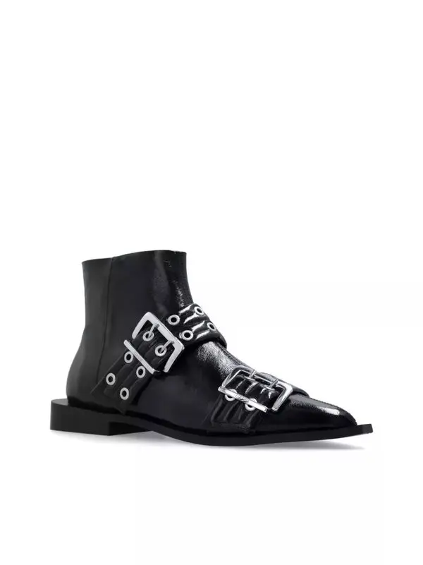 GANNI Eyelet-detailing Biker Boots