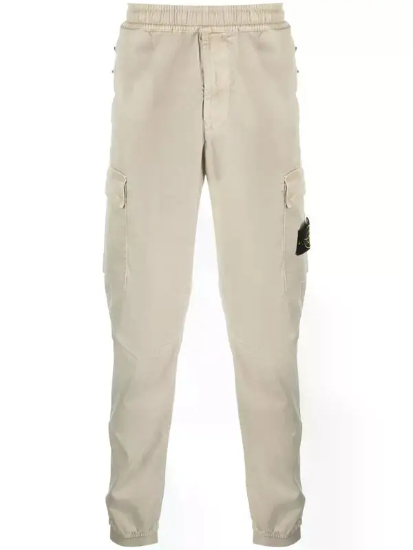 Stone Island Tapered-leg Cargo Trousers - Neutrals