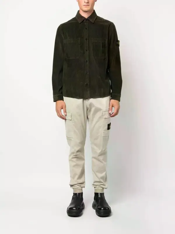 Stone Island Tapered-leg Cargo Trousers - Neutrals