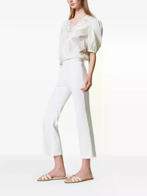 TWINSET Belted Trousers With Logo Buckle