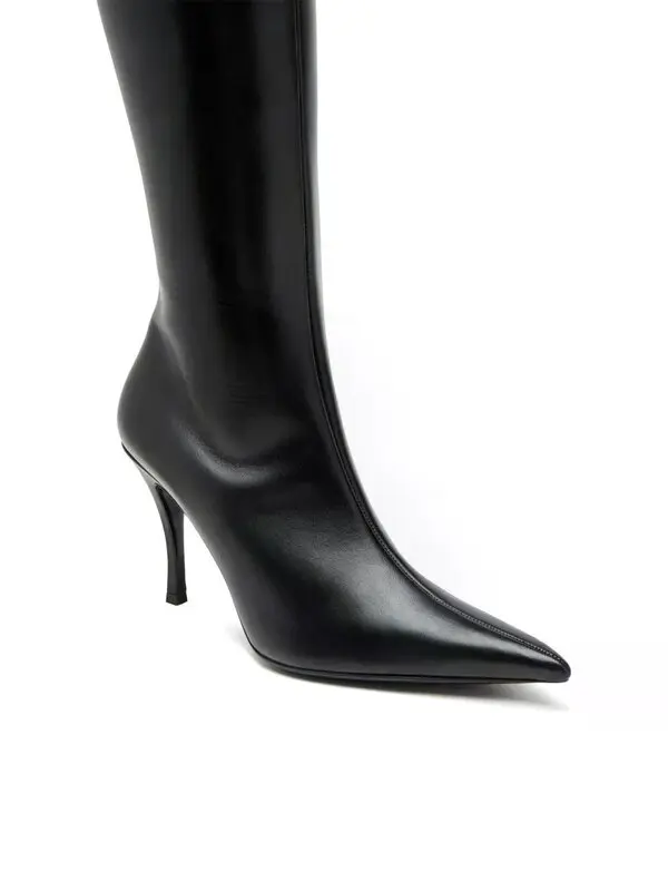 DIESEL® D-venus Logo-plaque Leather Boots