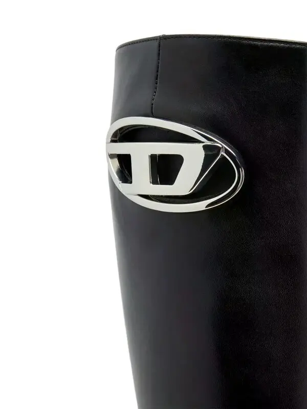 DIESEL® D-venus Logo-plaque Leather Boots