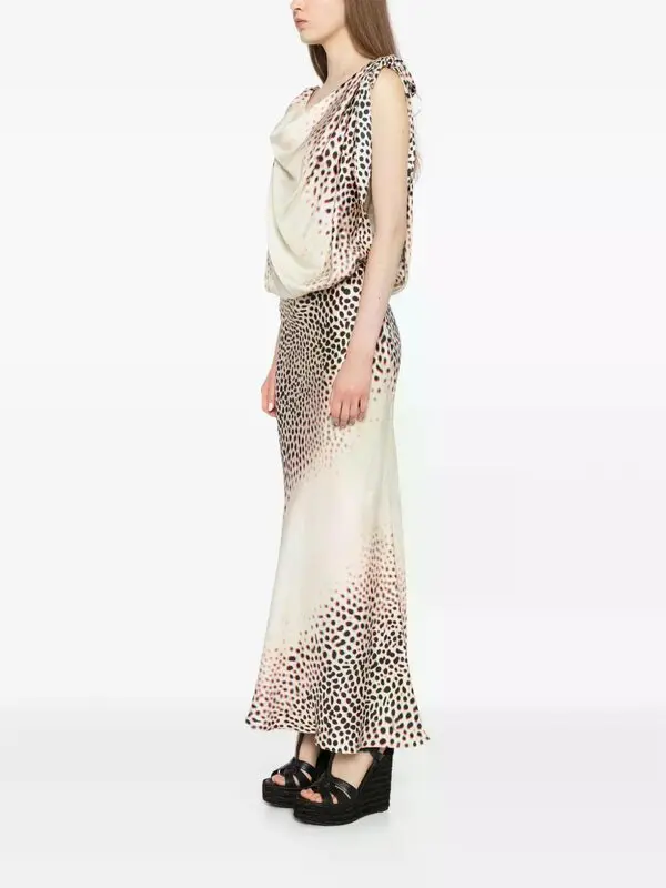 Roberto Cavalli Leopard-print Silk Dress