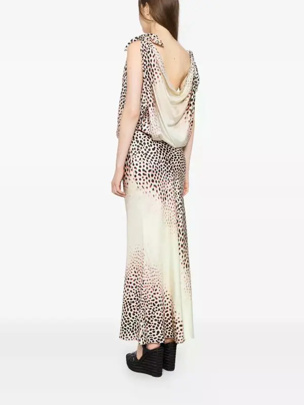 Roberto Cavalli Leopard-print Silk Dress