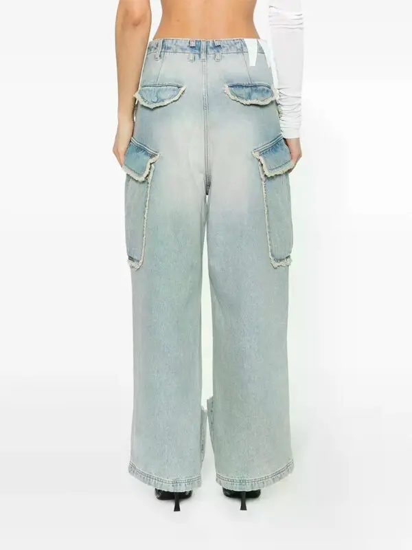 DARKPARK Vivi Distressed Wide-leg Jeans