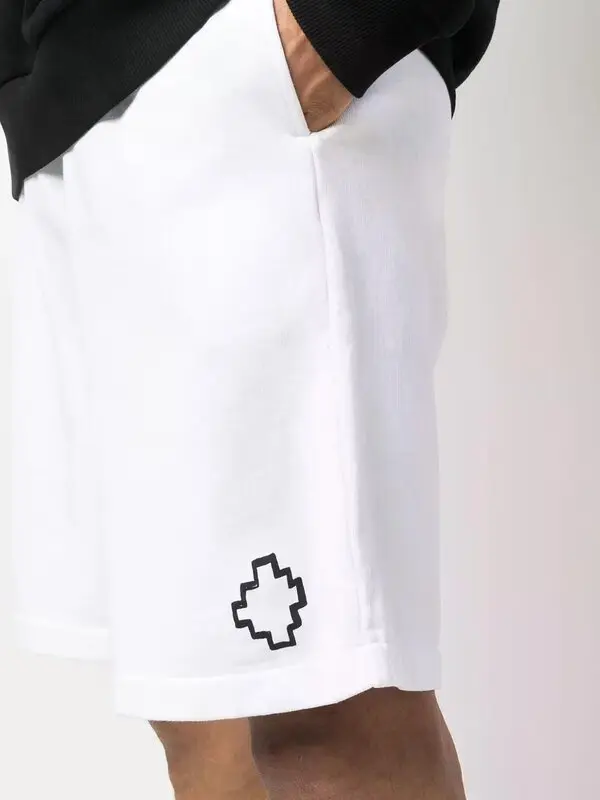 COUNTY OF MILAN Logo-print Drawstring Bermuda Shorts - White