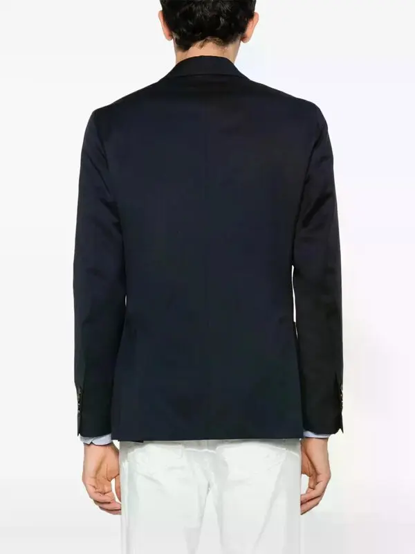 LARDINI Single-breasted Wool Blazer - Blue