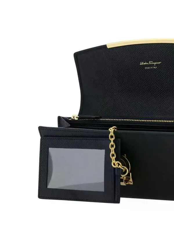 FERRAGAMO Gancini Continental Wallet - Black