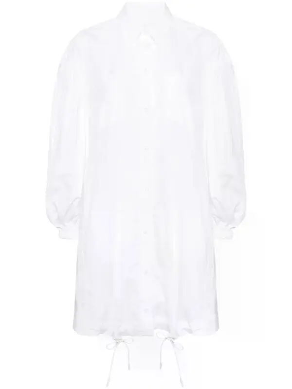 Simone Rocha Button Placket Trapeze Shirt Dress