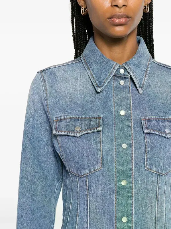 Chloé Corset-style Denim Shirt