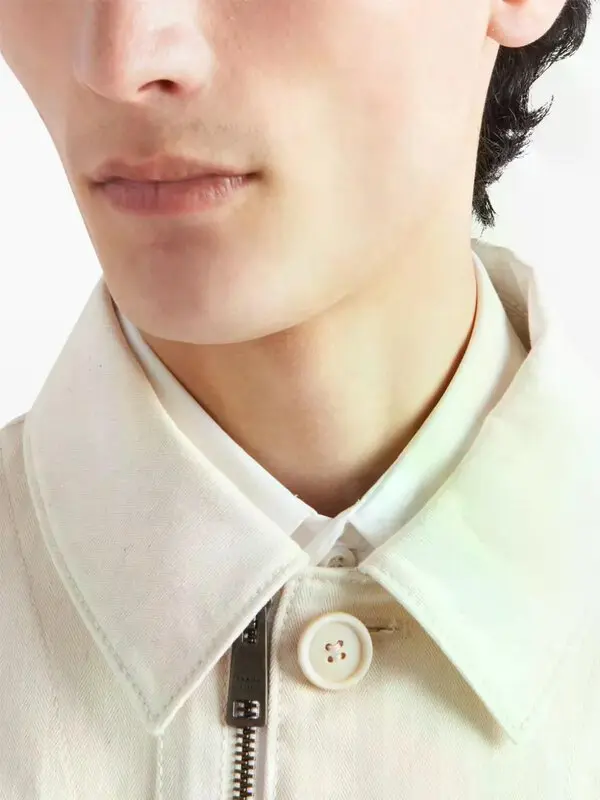 Prada Herringbone Cotton Shirt Jacket