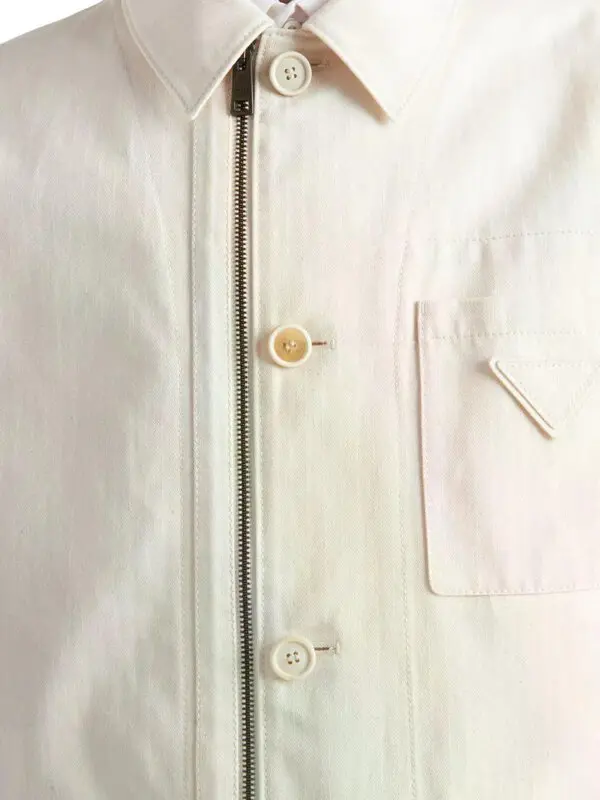 Prada Herringbone Cotton Shirt Jacket