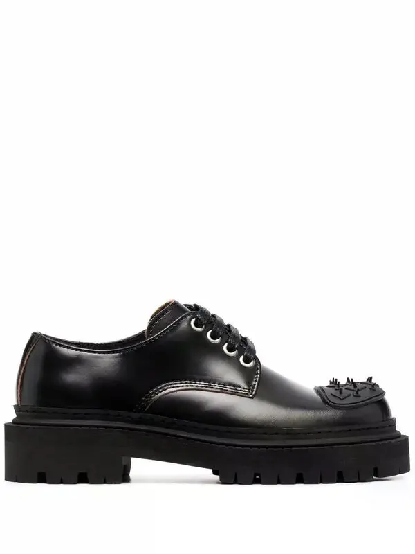 Camper Eki Spike-studded Leather Shoes - Black