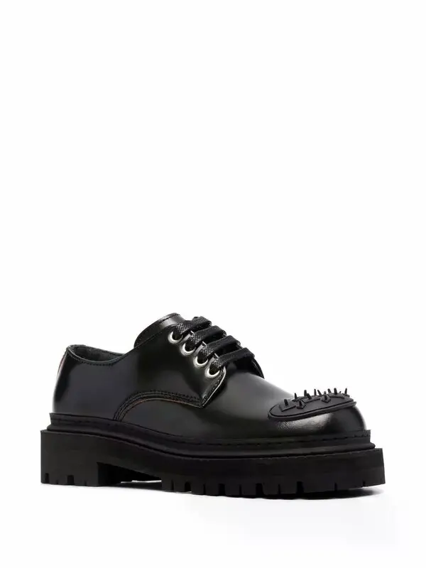 Camper Eki Spike-studded Leather Shoes - Black
