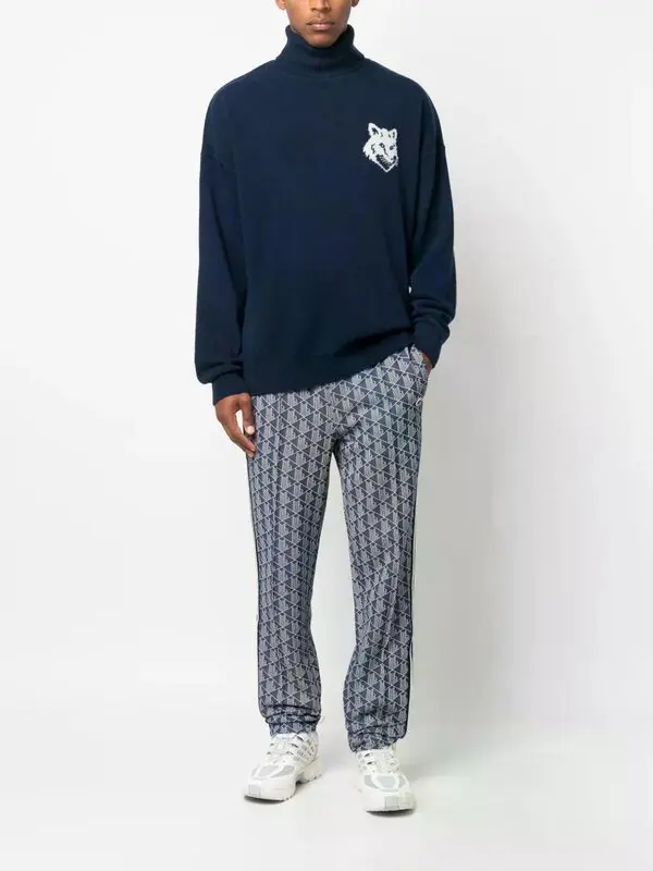 Maison Kitsuné Intarsia-knit Fox-head Wool Jumper