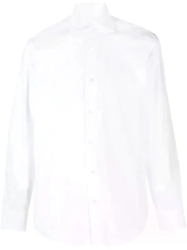 BARBA NAPOLI Spread-collar Cotton Shirt