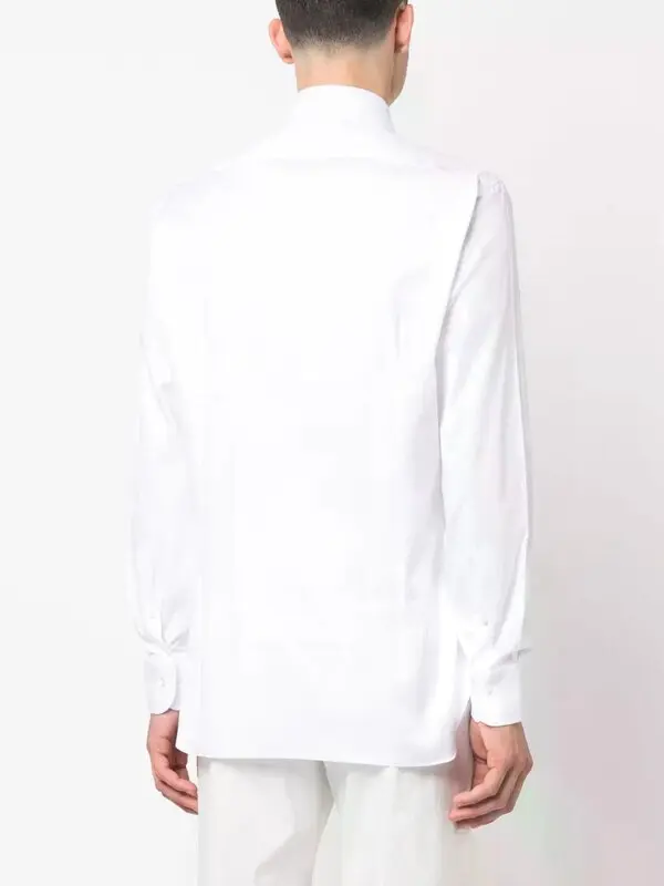 BARBA NAPOLI Spread-collar Cotton Shirt