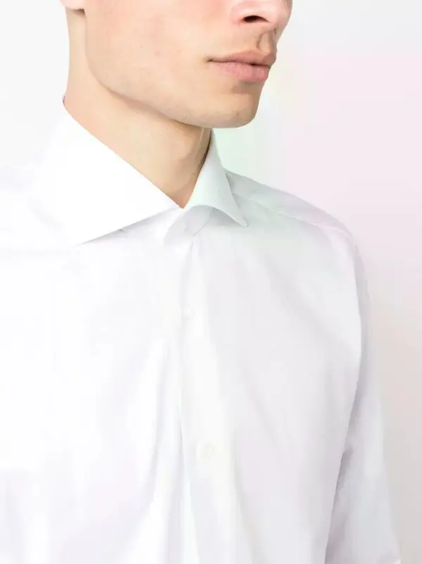 BARBA NAPOLI Spread-collar Cotton Shirt