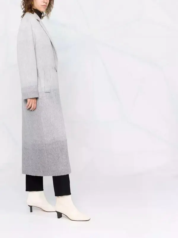 TWINSET Gradient-effect Double-breasted Coat With Notched Lapels