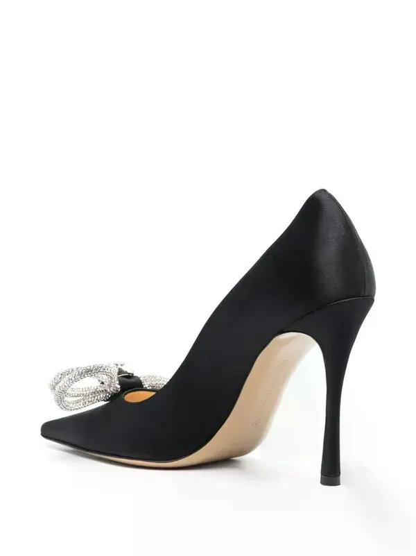 Mach & Mach Double Bow 95mm Satin Pumps
