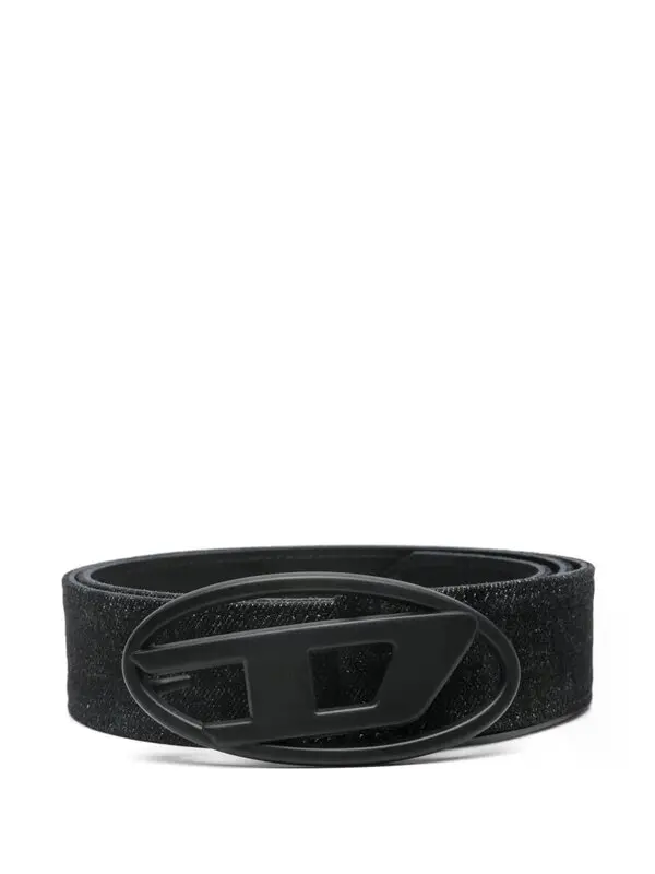 DIESEL® Oval D Leather Belt - Black