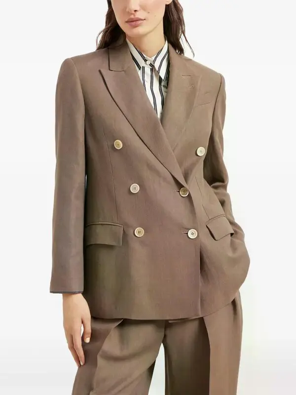 Brunello Cucinelli Monili-detail Twill Blazer
