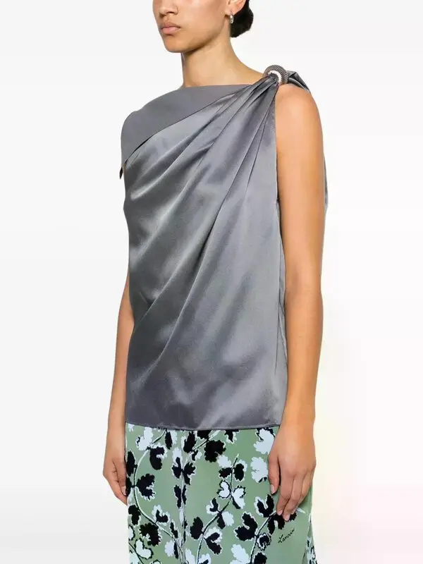 LANVIN Arpège-ring Draped Top