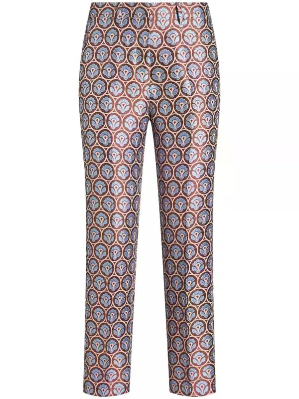 Etro Floral-jacquard Cigarette Trousers