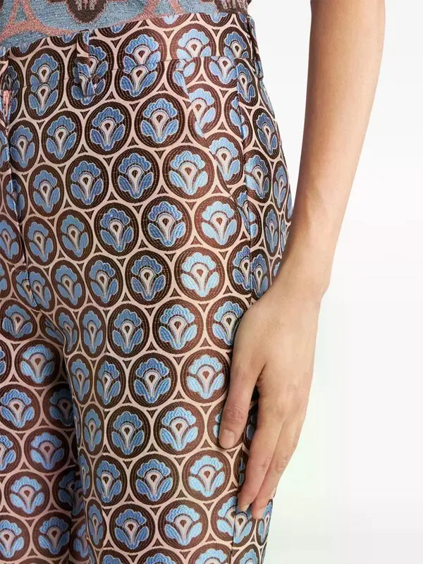 Etro Floral-jacquard Cigarette Trousers