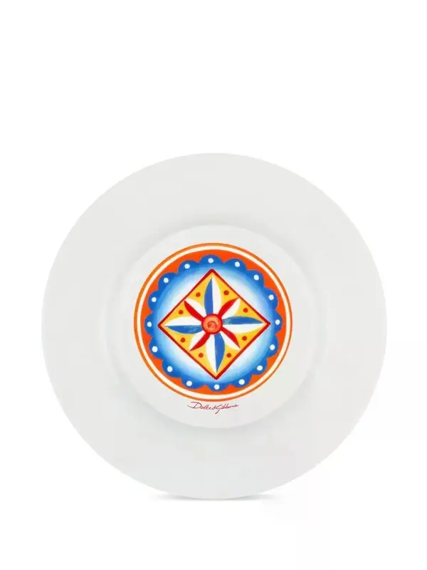 Dolce & Gabbana 2 Piece Fine Porcelain Dinner Plate Set