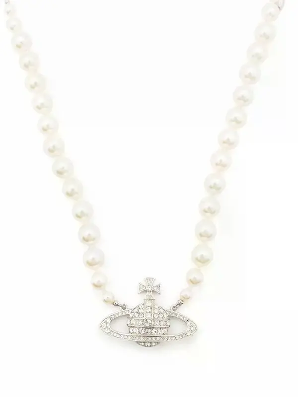 VIVIENNE WESTWOOD Orb-motif Pearl Necklace - Silver
