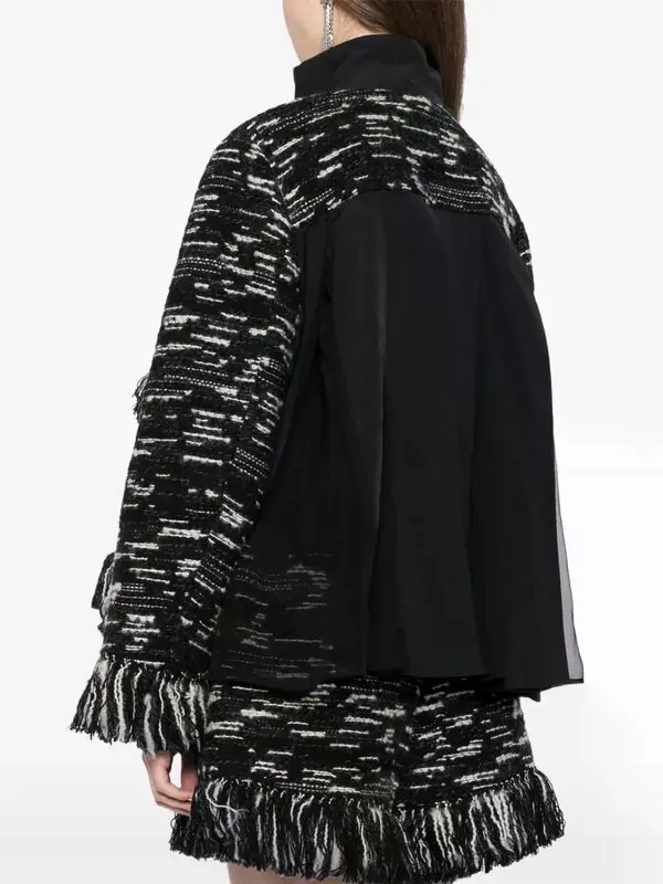 Sacai Fringed-edge Knitted Jacket