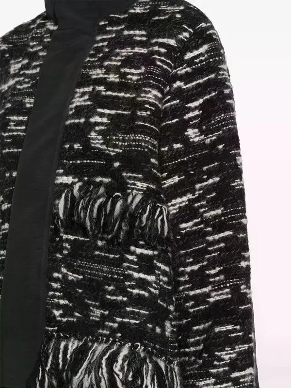 Sacai Fringed-edge Knitted Jacket