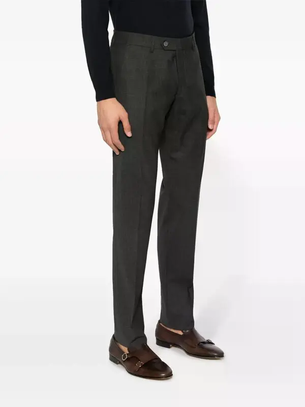 Boggi Milano Mélange-effect Tailored Trousers