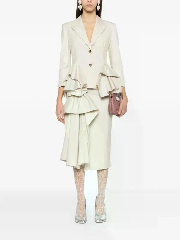 Viktor & Rolf Ruffled Gabardine Blazer