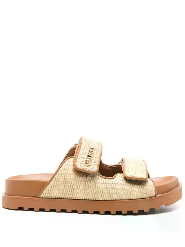 Guess Raffia-detail Sandals - Neutrals