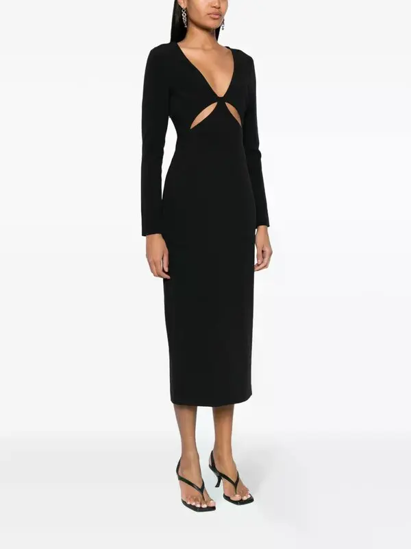 Versace Cut-out Crepe Midi Dress