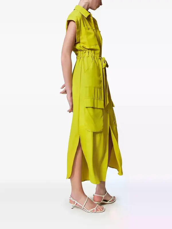 TWINSET Crepe Shirt Maxi Dress