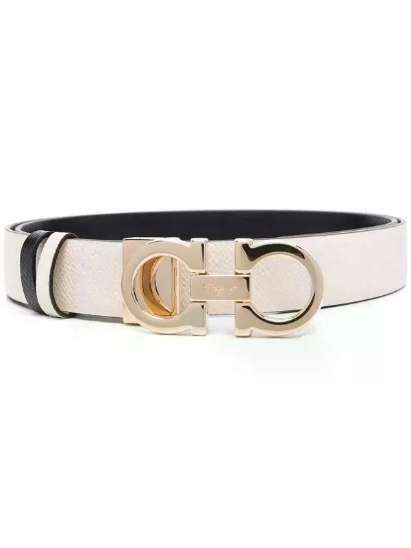 FERRAGAMO Gancini Reversible Belt - Neutrals