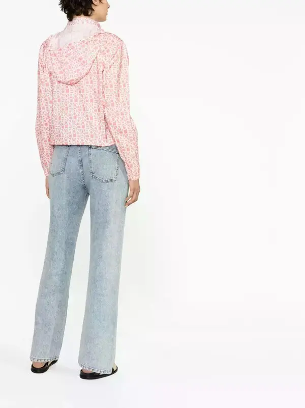 Moncler Logo-print Zip-up Jacket - Pink