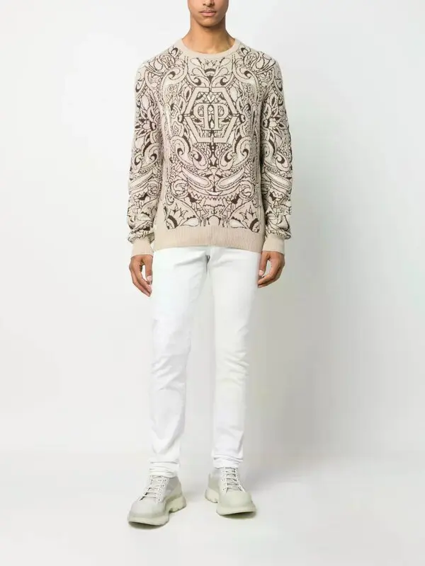 Philipp Plein Paisley Print Cashmere-silk Jumper