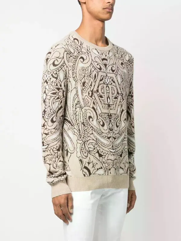 Philipp Plein Paisley Print Cashmere-silk Jumper